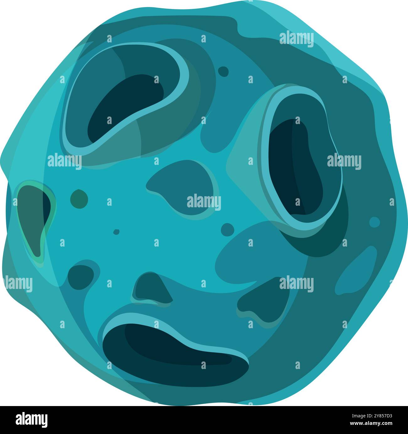 Meteorite cartoon icon. Space game asteroid element isolated on white ...