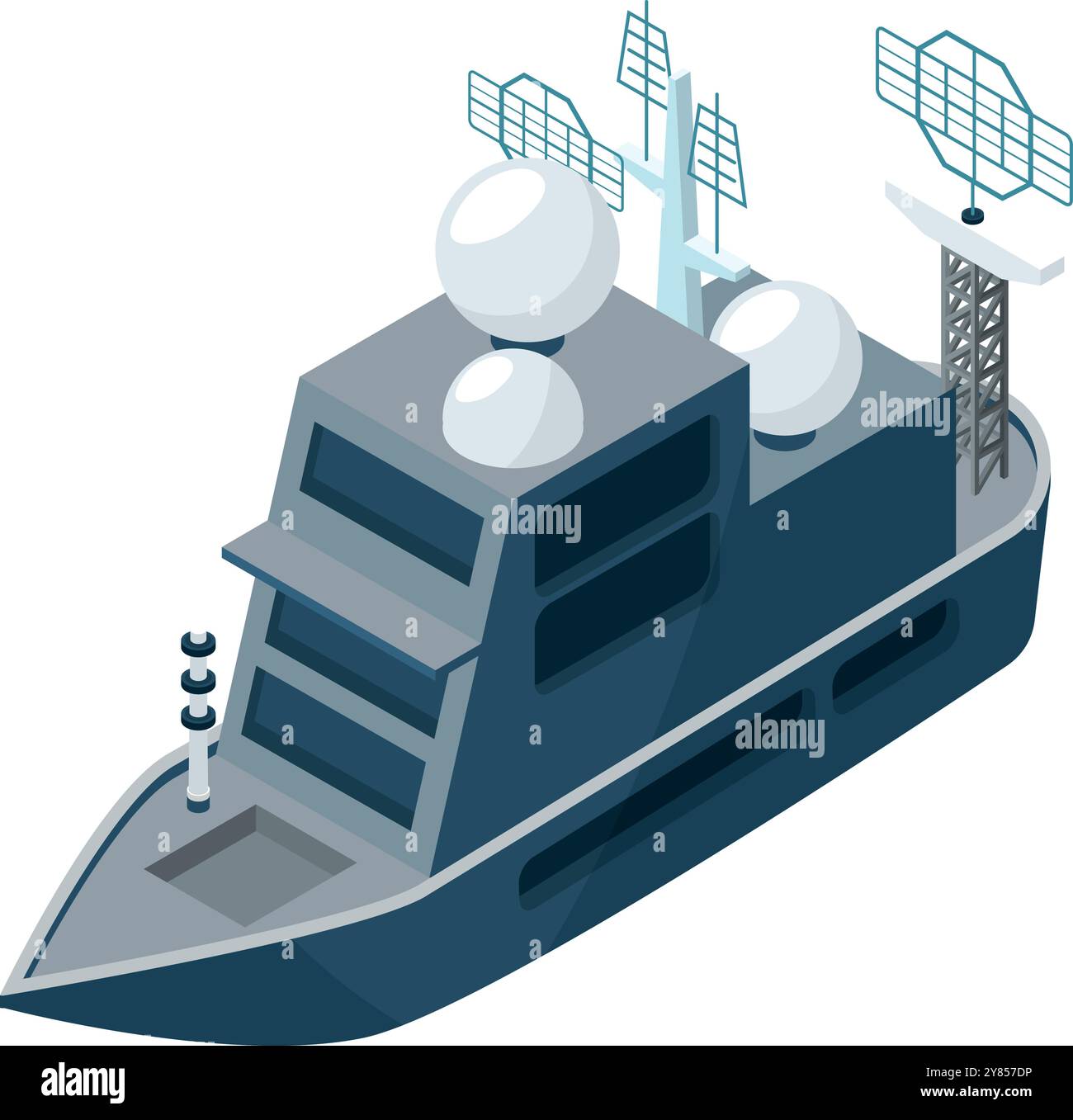Patrol boat isometric. Coast guard police ship Stock Vector Image & Art ...
