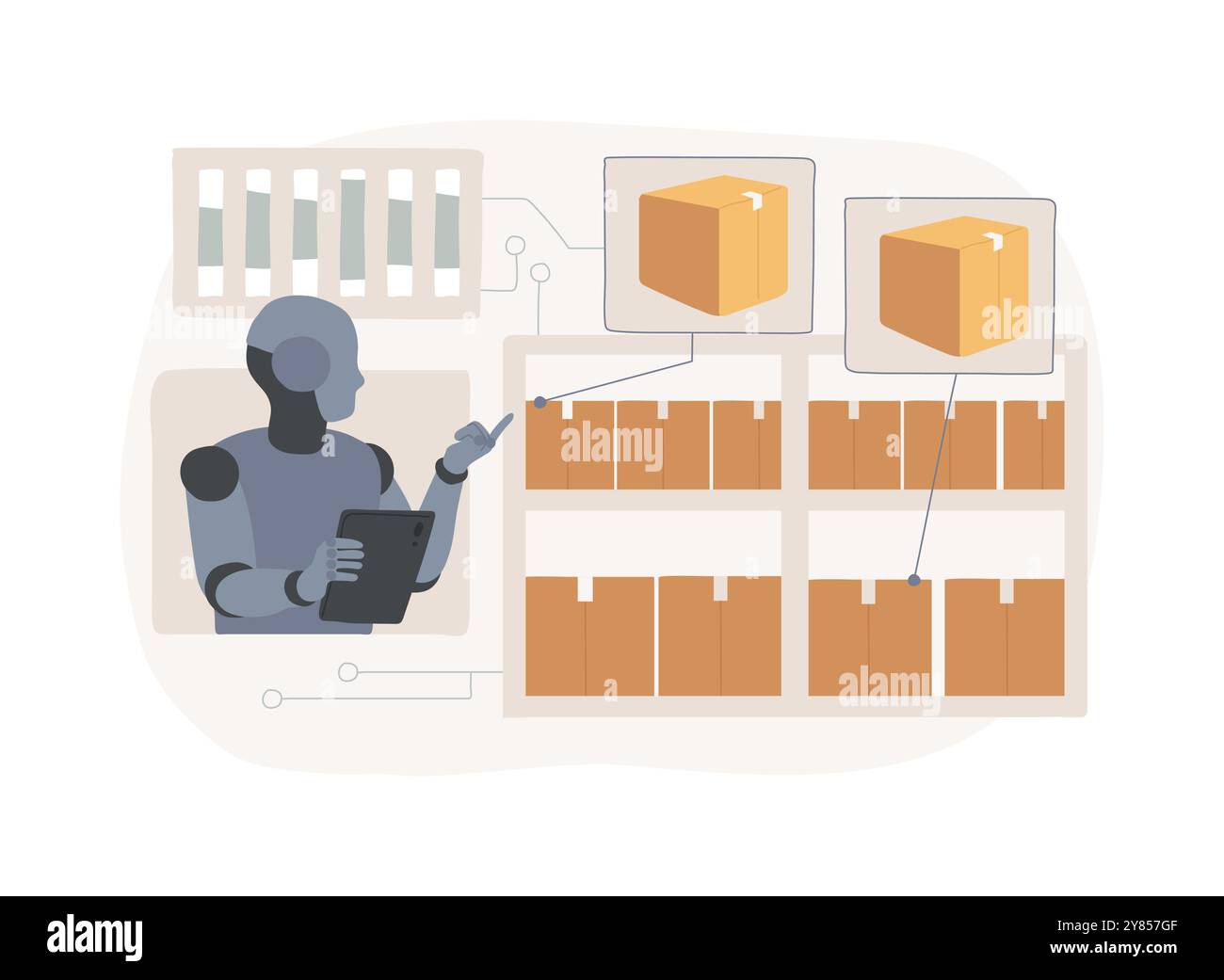 Predictive Inventory Analytics With Ai Abstract Concept Vector