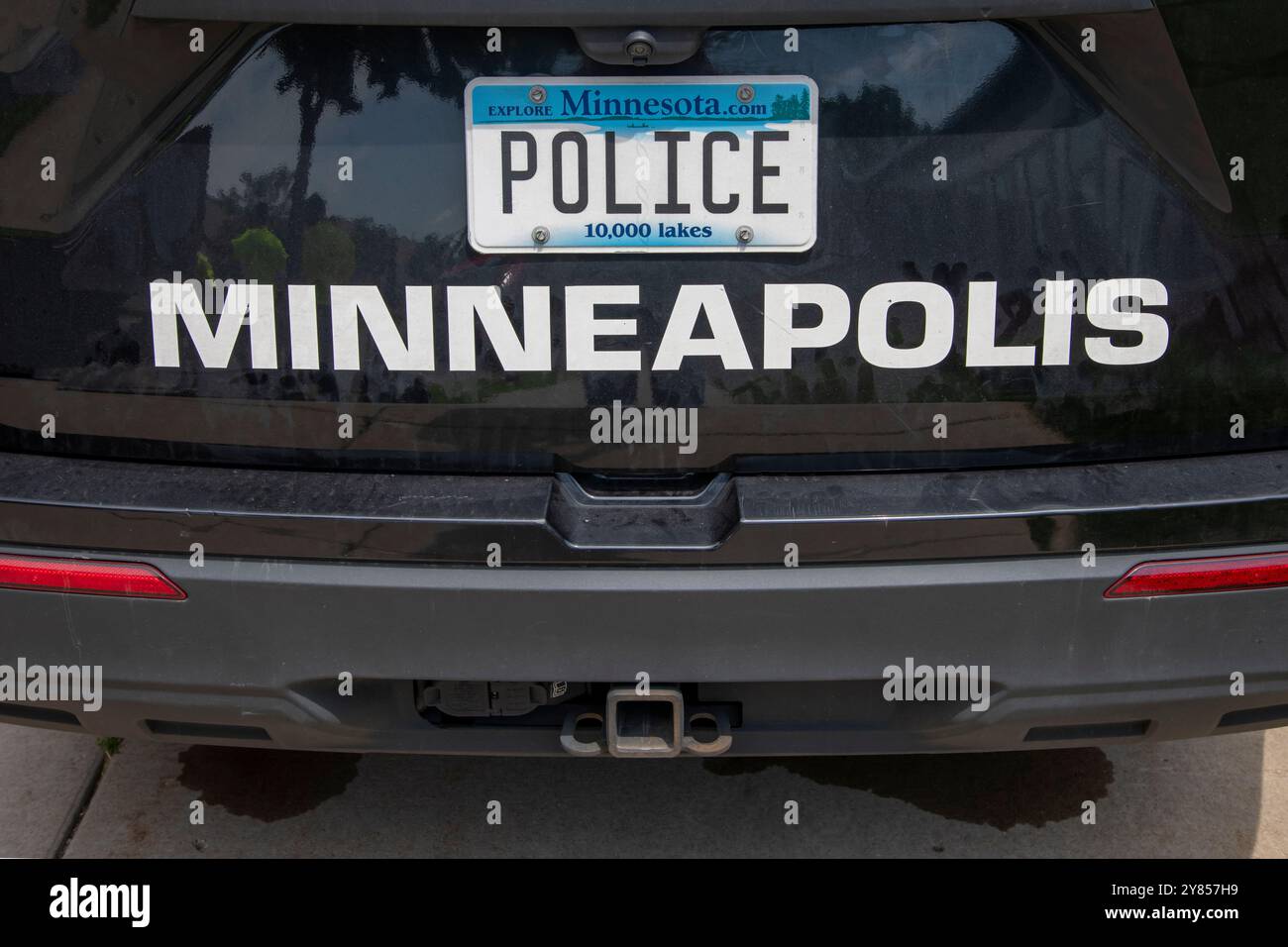 Minneapolis, Minnesota. Minneapolis police car showing name and license ...