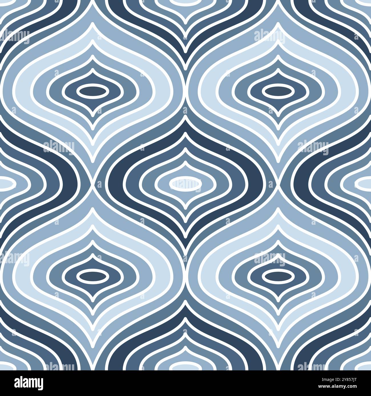 Vector seamless ogee pattern. Boho inspired geometric texture shades of ...