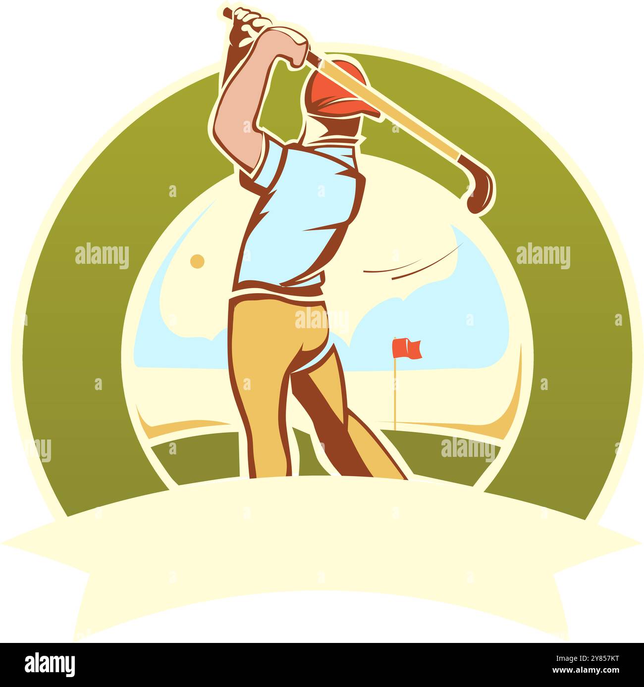 Golf club logo in retro style. Sport tournament emblem Stock Vector ...
