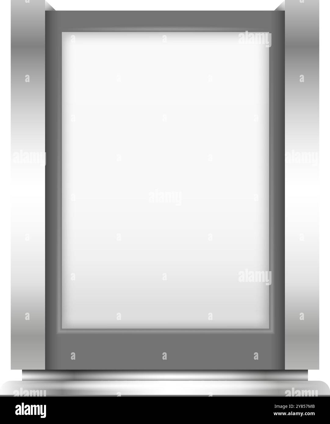 White poster display mockup. Blank realistic billboard isolated on ...
