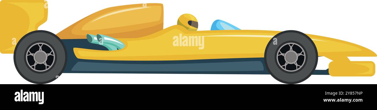 Yellow racing bolide. Fast speed sport car Stock Vector Image & Art - Alamy