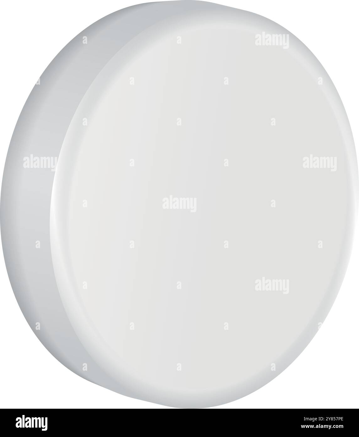 Round tablet white mockup. Blank realistic drug isolated on white ...