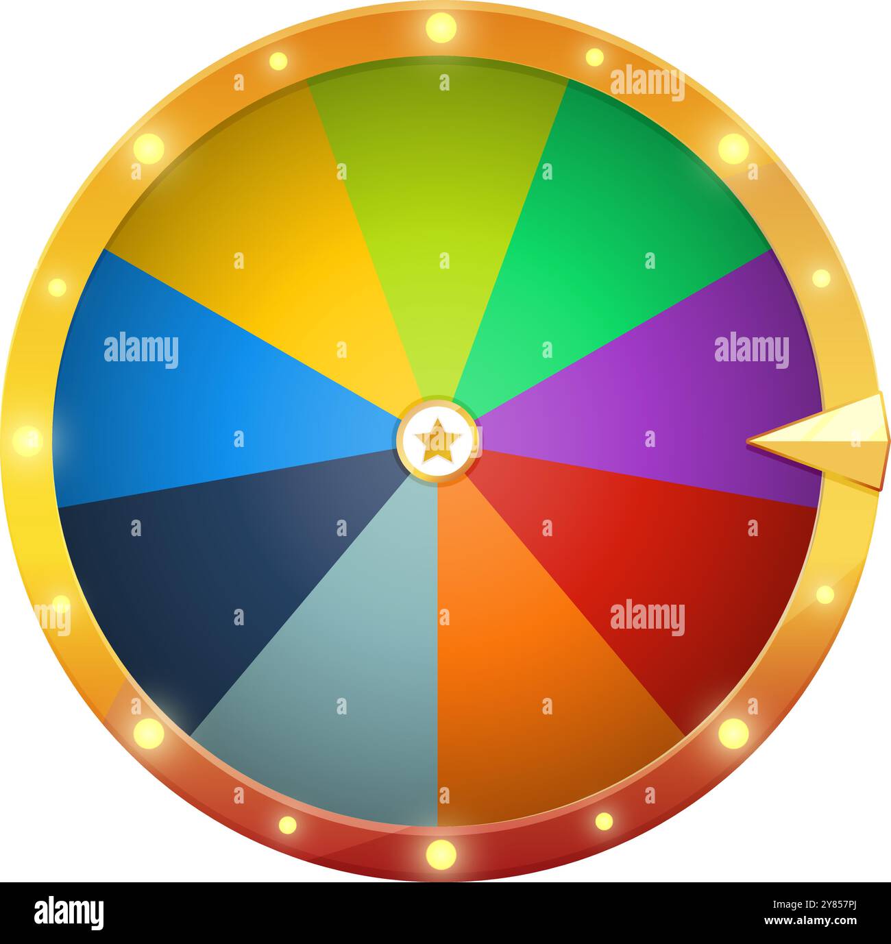 Fortune wheel template. Spin game. Lucky gamble Stock Vector Image ...