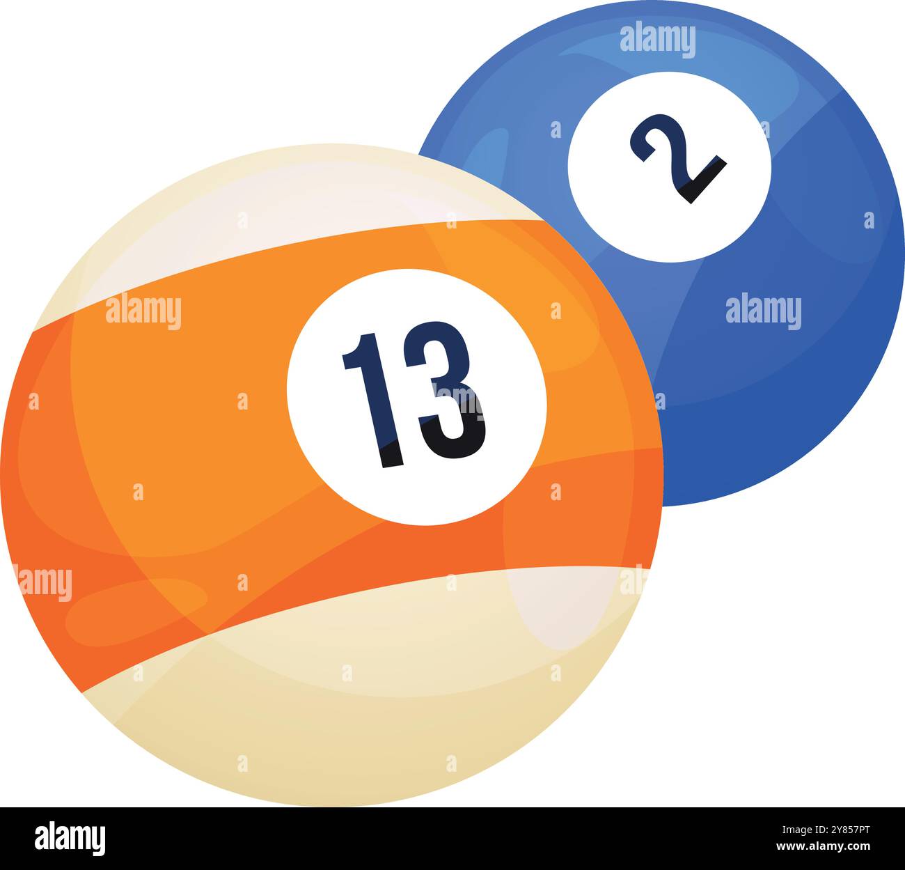 Billiard number balls. Pool game cartoon icon Stock Vector Image & Art ...