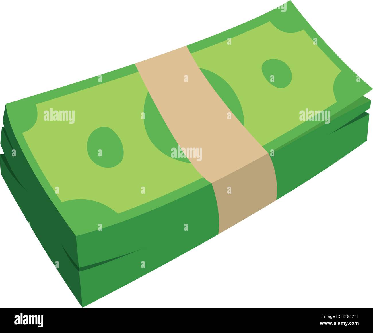 Money cartoon icon. Green dollar bills pack Stock Vector Image & Art ...