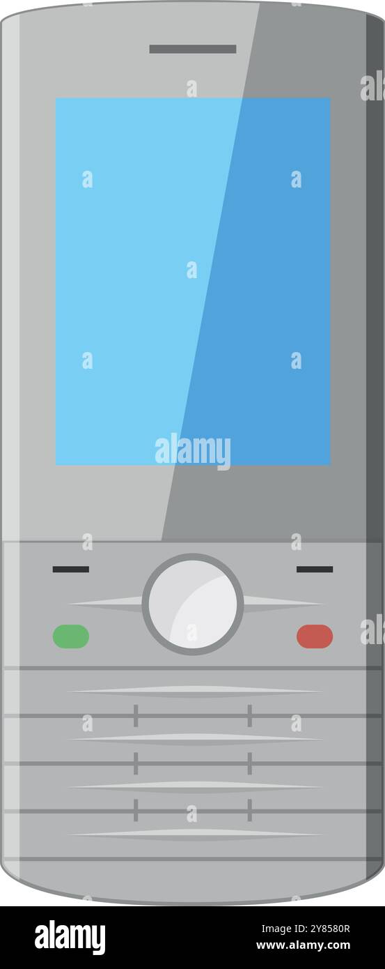 Retro cellphone cartoon icon. Portable call device Stock Vector Image ...