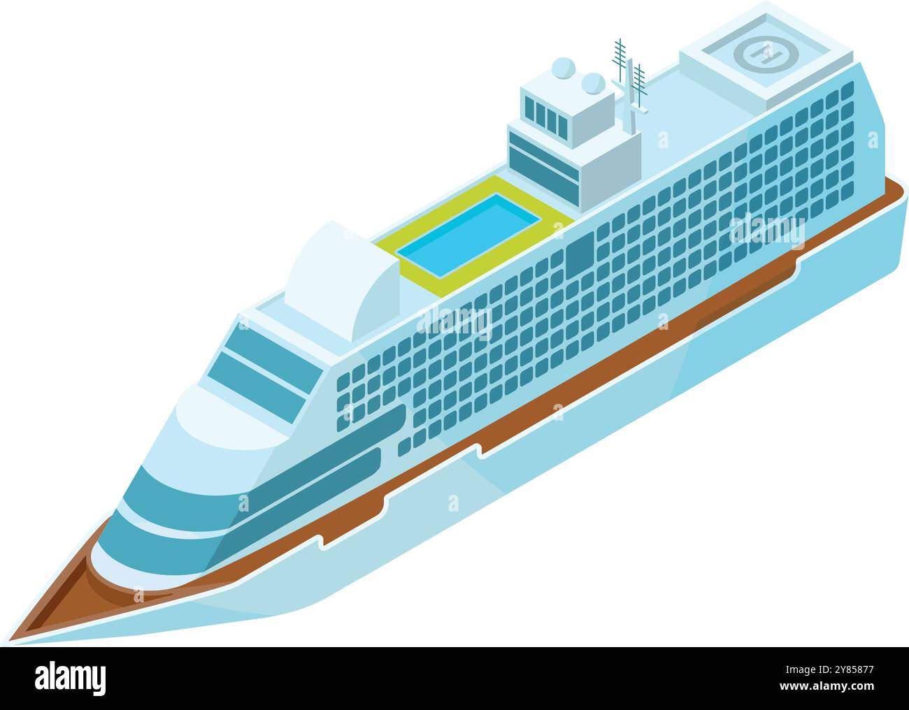 Cruise liner isometric icon. Nautical travel ship Stock Vector Image ...