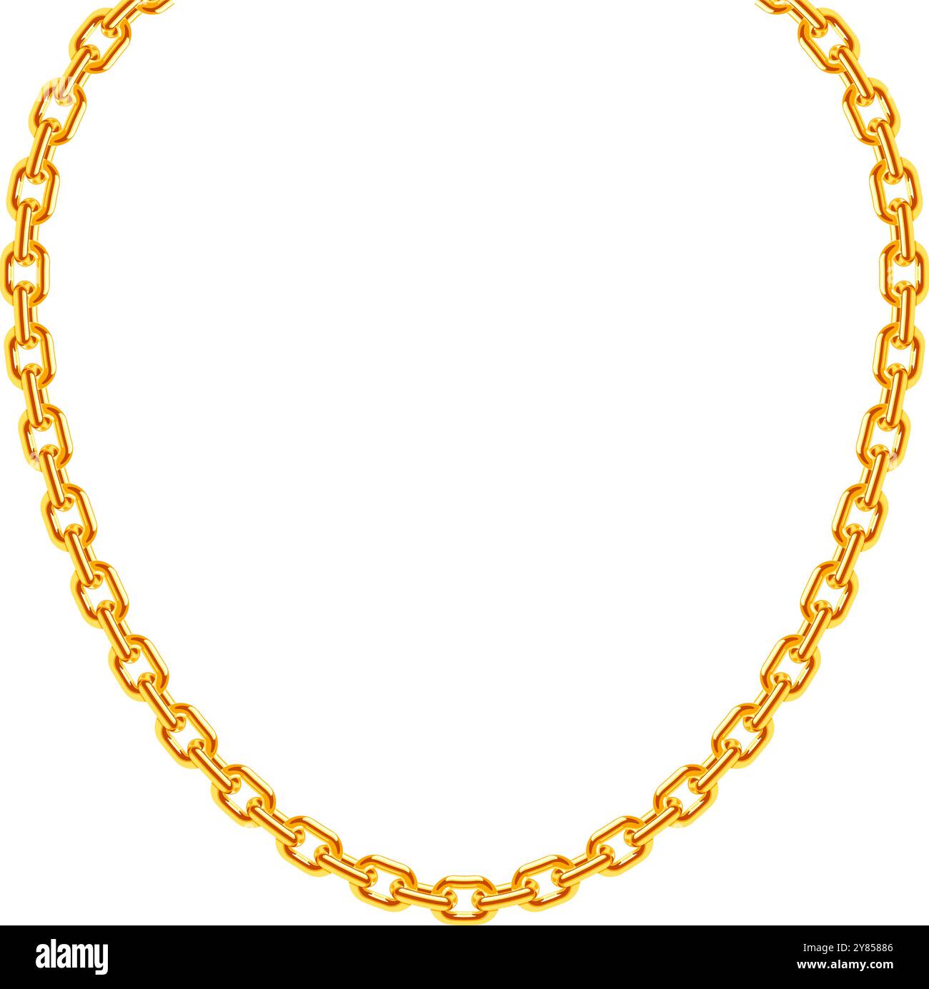 Decorative golden necklace. Shiny luxury metal chain Stock Vector Image ...