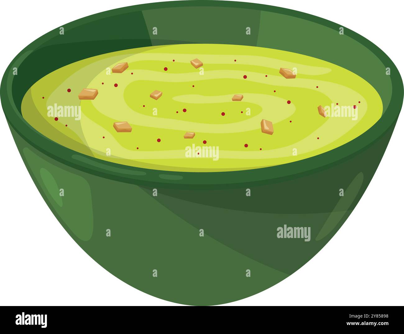 Dal soup bowl cartoon icon. Indian traditional dish Stock Vector Image ...