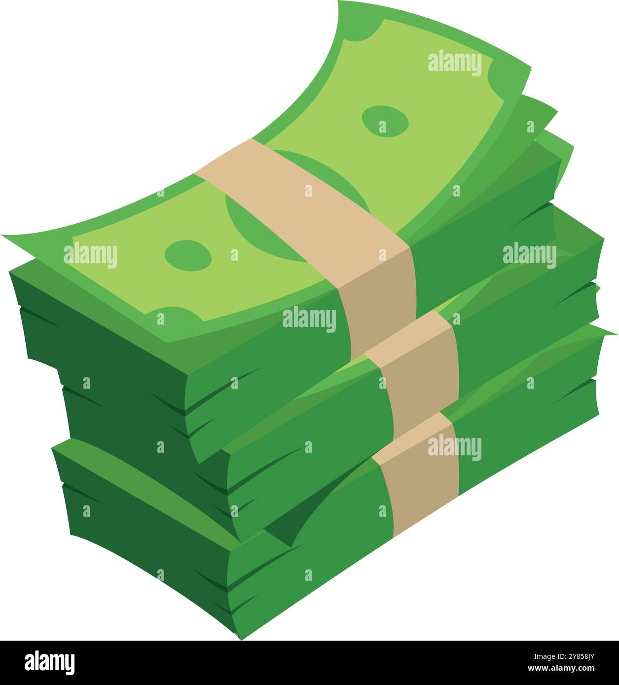 Cash packs cartoon icon. Wealth symbol. Money stack Stock Vector Image ...