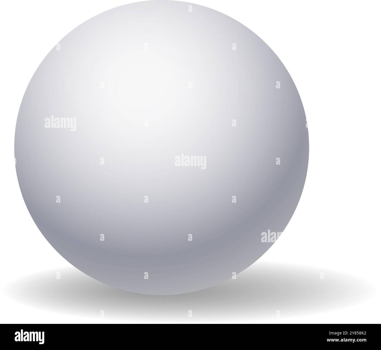 White sphere realistic mockup. Blank orb render isolated on white ...