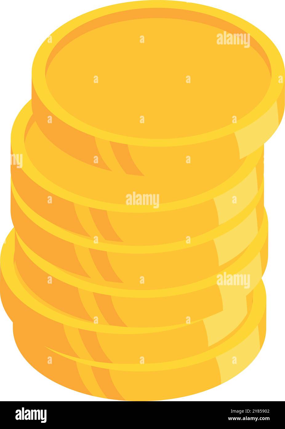 Money cartoon icon. Coin stack. Gold symbol Stock Vector Image & Art ...