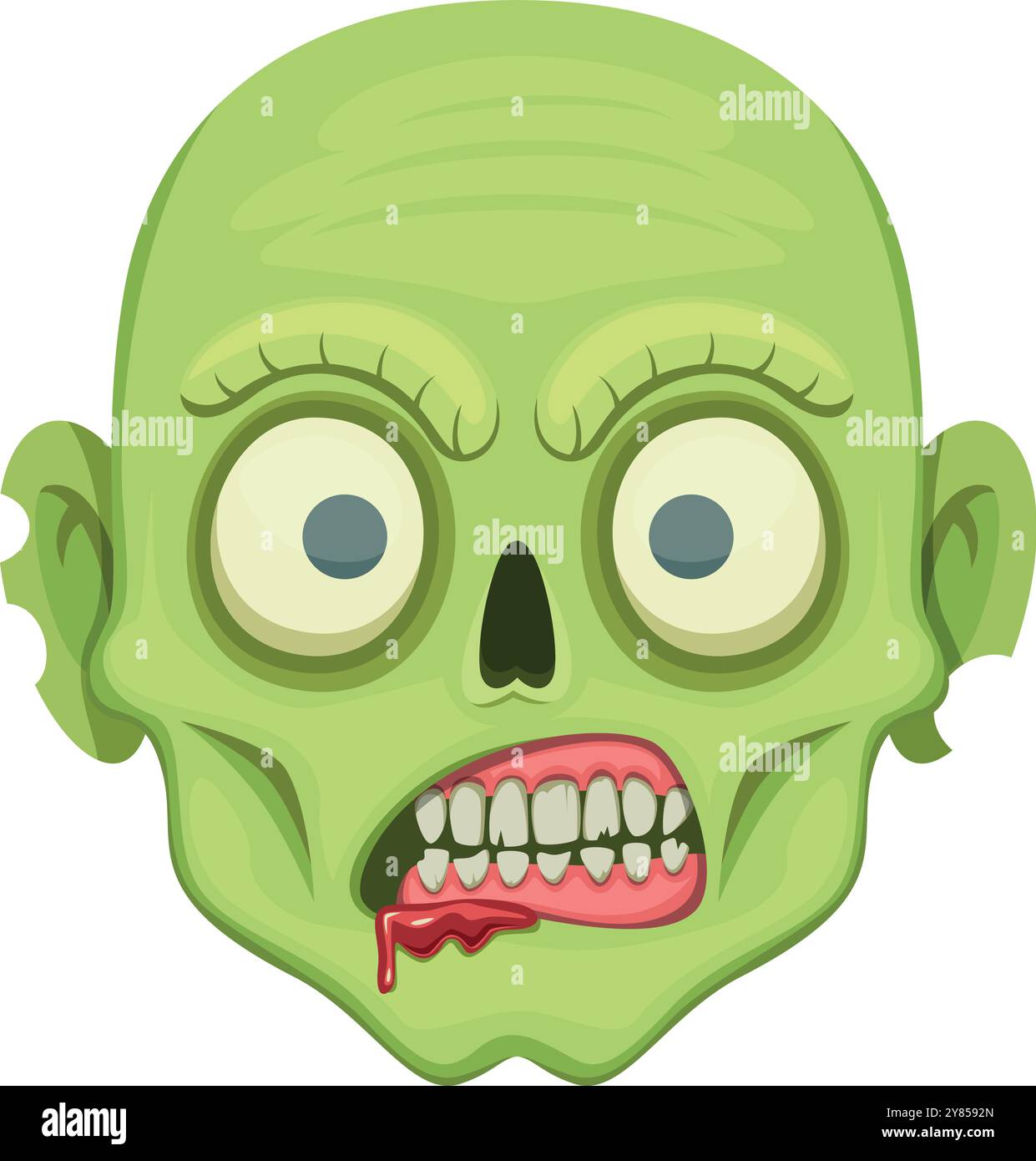 Zombie head cartoon icon. Evil undead monster Stock Vector Image & Art ...