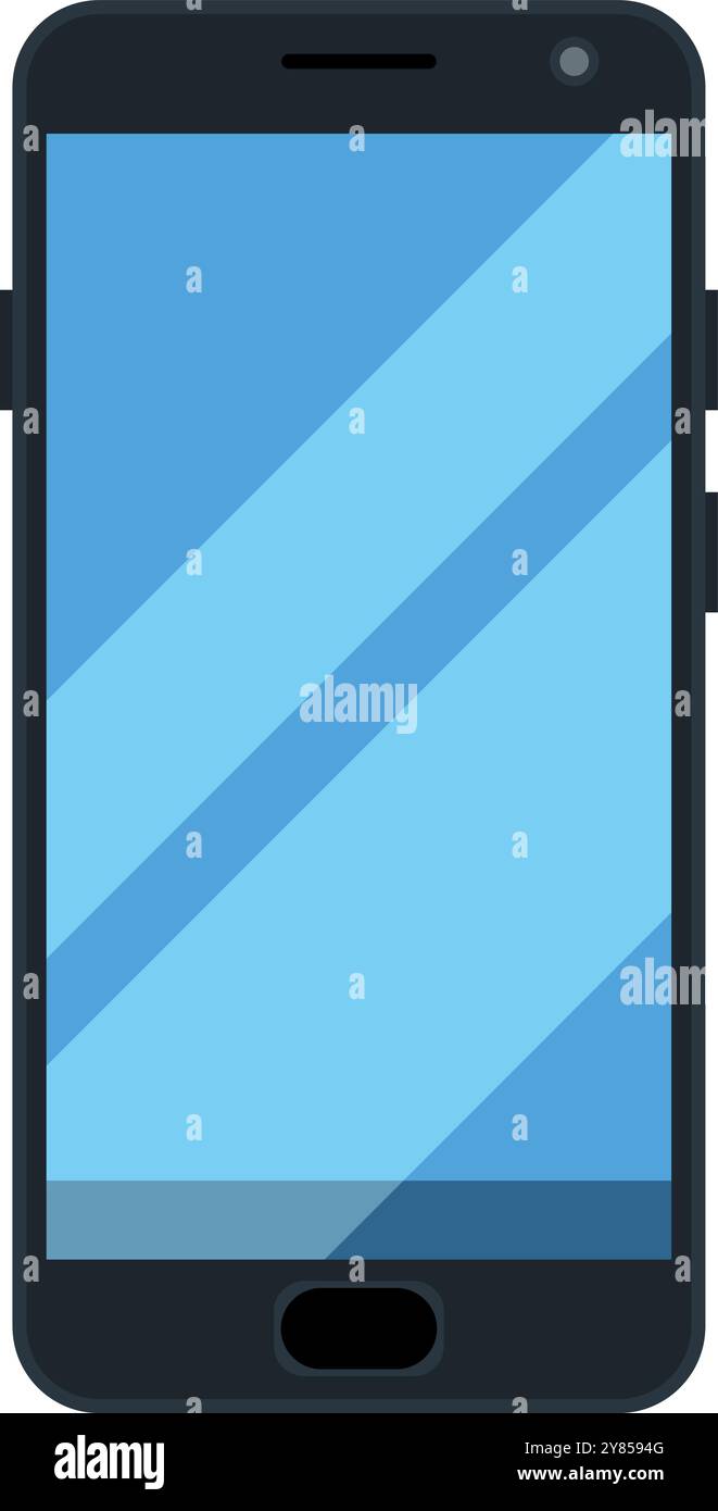 Smartphone cartoon icon. Touchscreen device. Mobile technology Stock ...