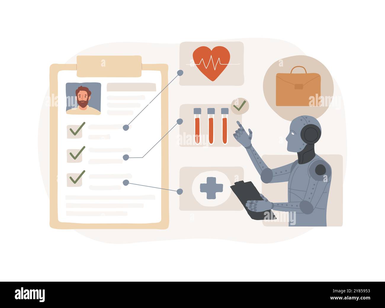 AI-Enhanced Health and Wellness Programs abstract concept vector ...