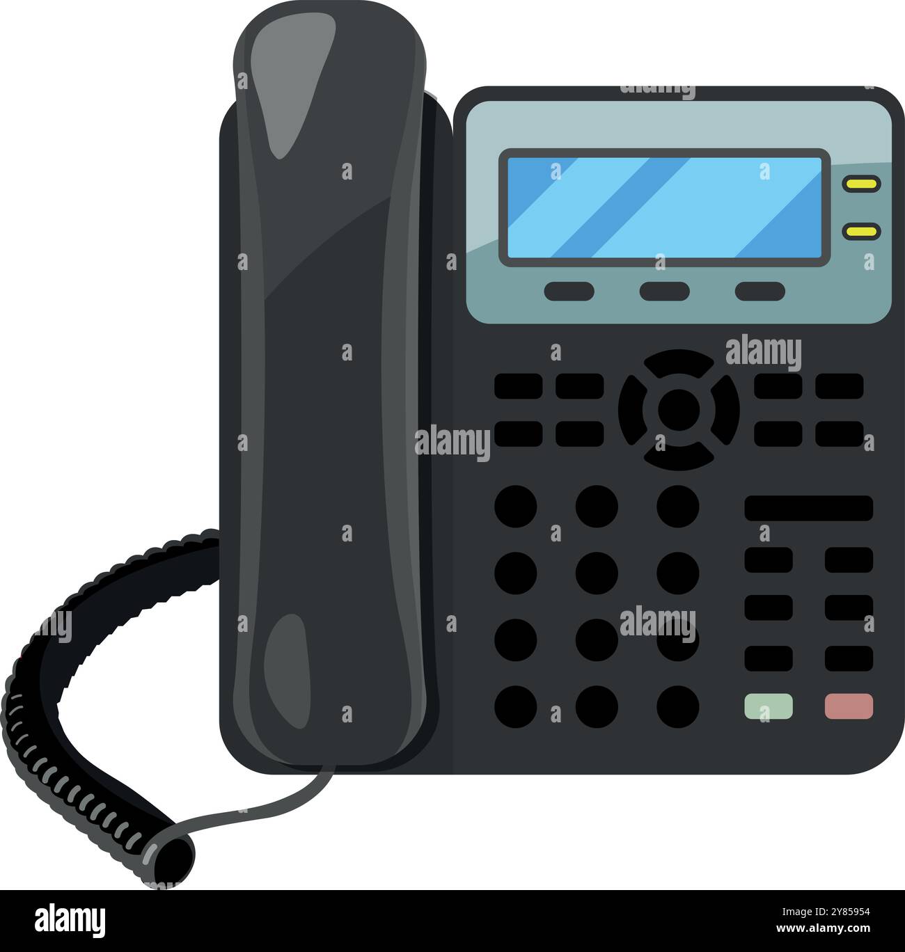 Landline office phone cartoon icon. Business communication symbol Stock ...