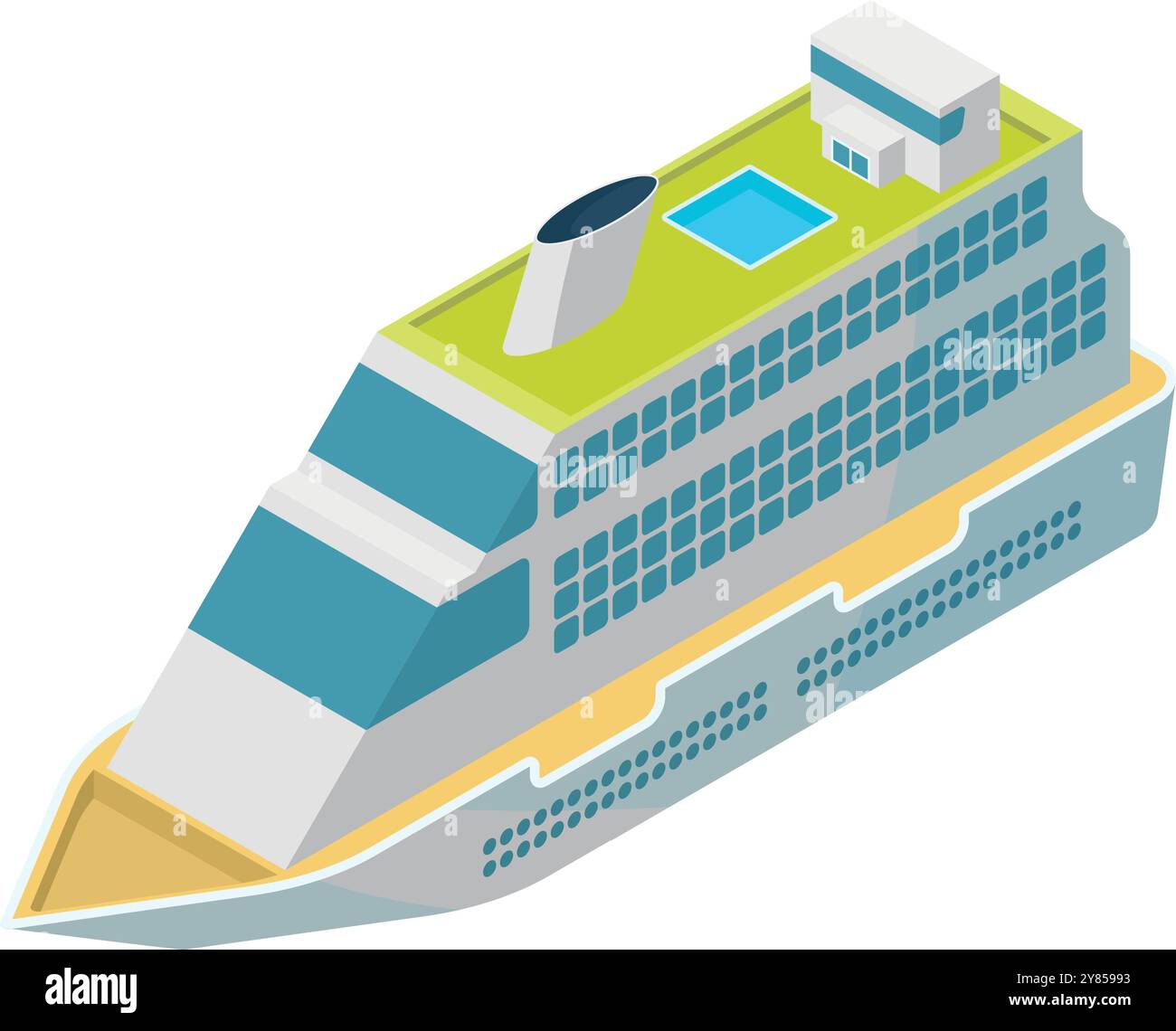 Passenger ship isometric icon. Commercial travel transport Stock Vector ...