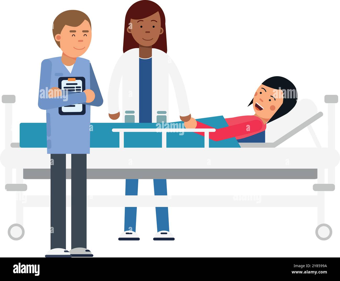 Asian female doctor patient Stock Vector Images - Alamy