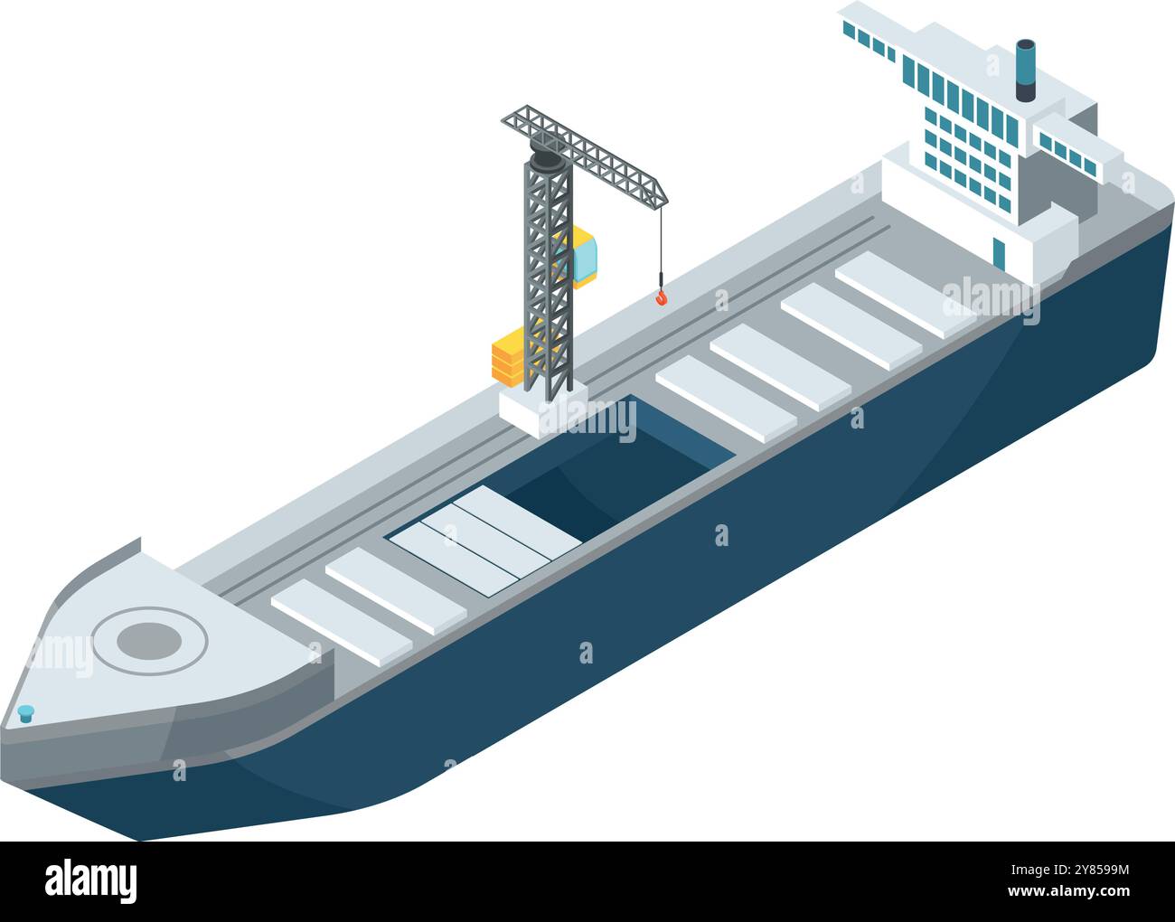 Cargo ship isometric icon. Freight marine transport Stock Vector Image ...