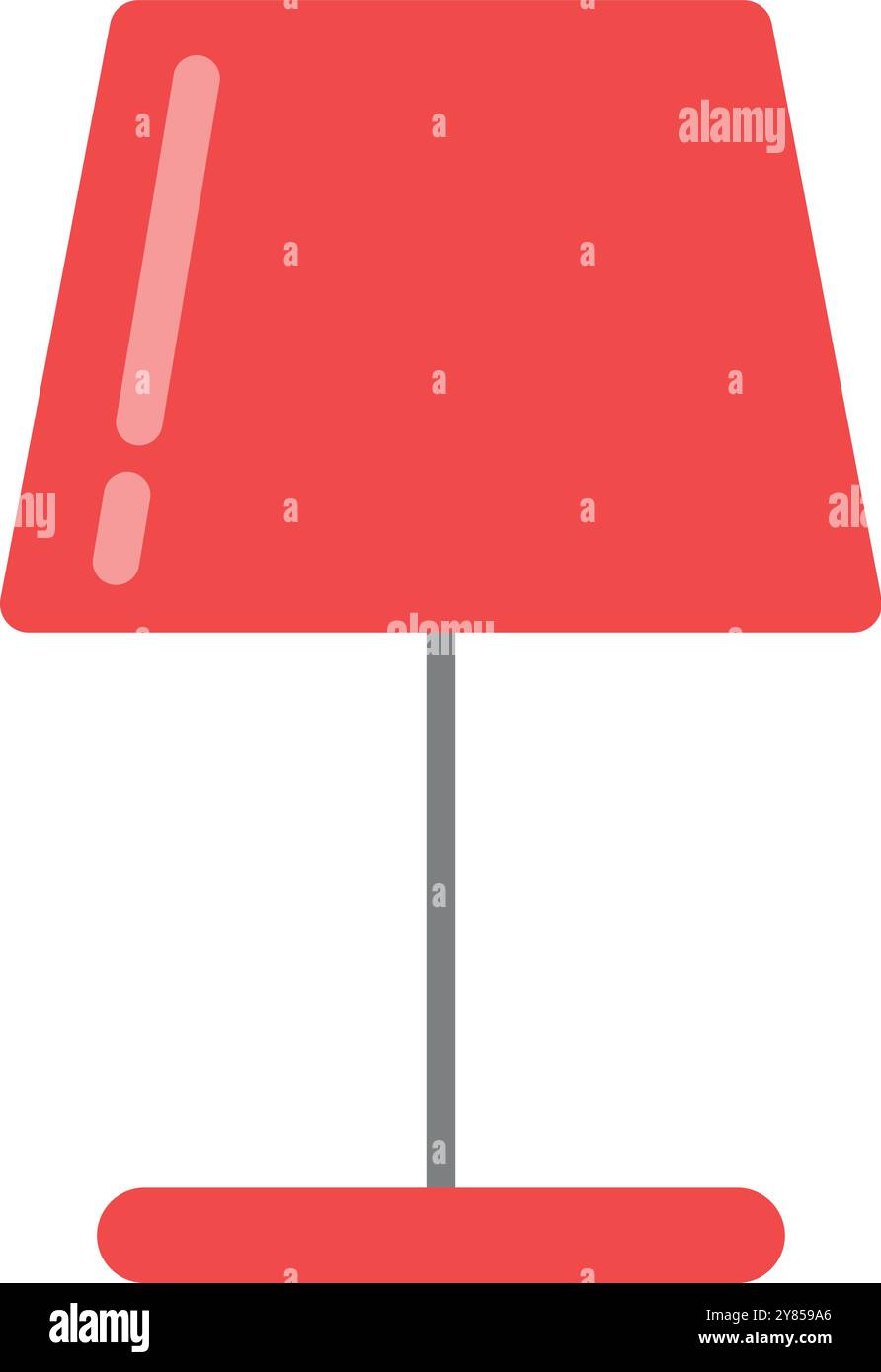 Beautiful bedside lamp red Stock Vector Images - Alamy