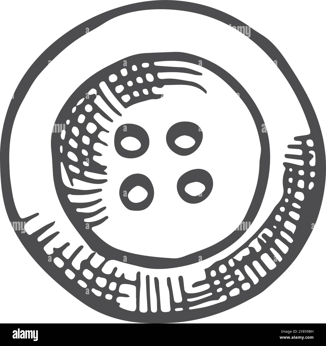 Clothing button sketch. Apparel symbol. Tailor logo Stock Vector Image ...