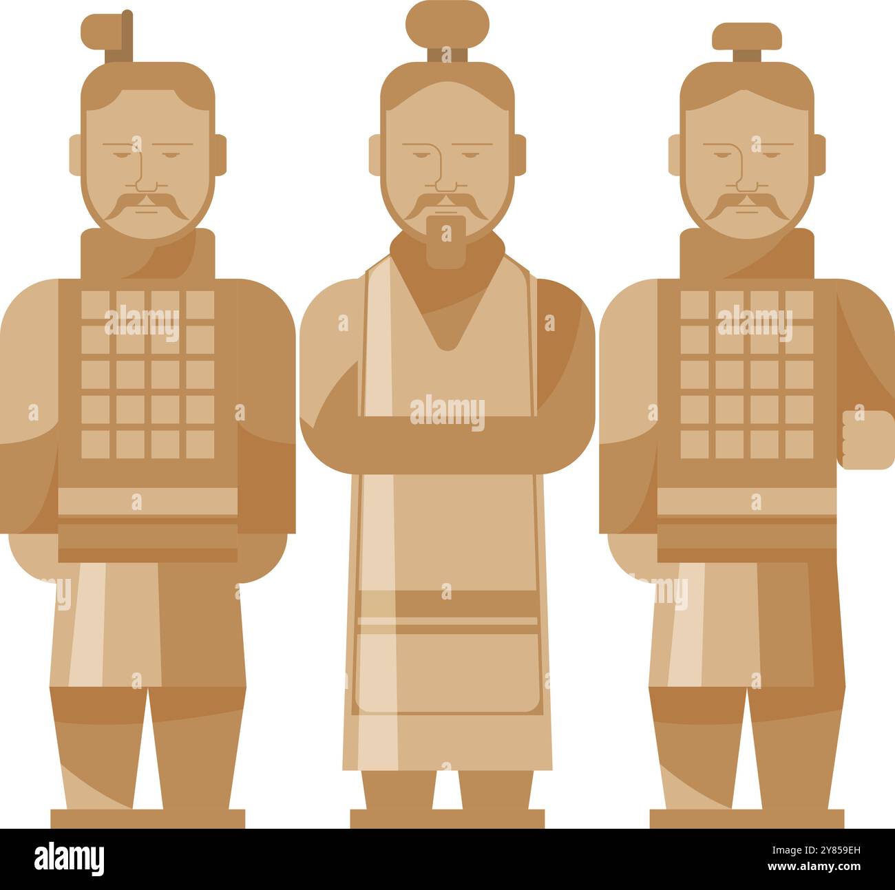 Chinese men in traditional outfits. Ethnic asian characters Stock ...