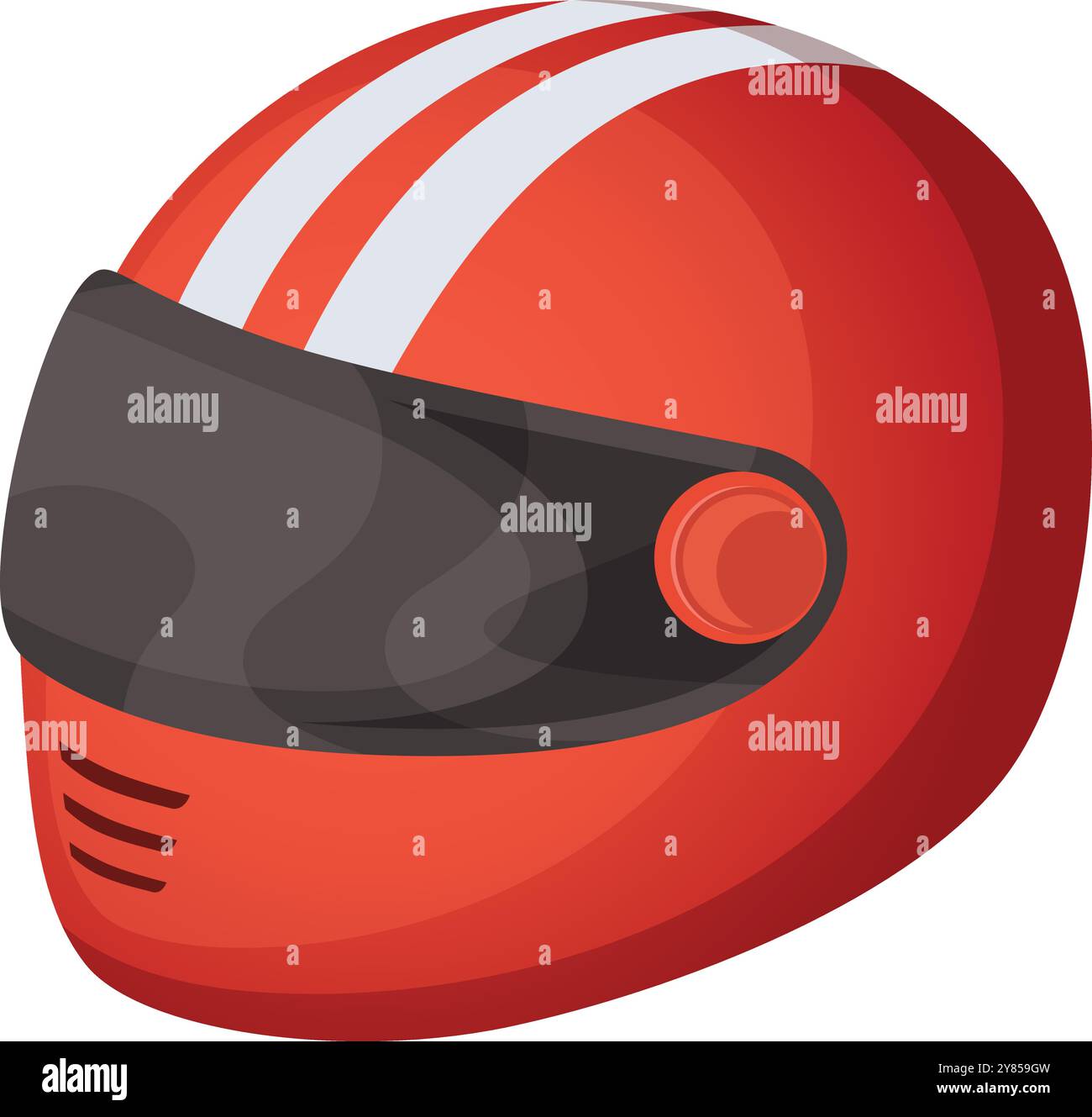 Racing helmet cartoon icon. Red safety equipment Stock Vector Image ...