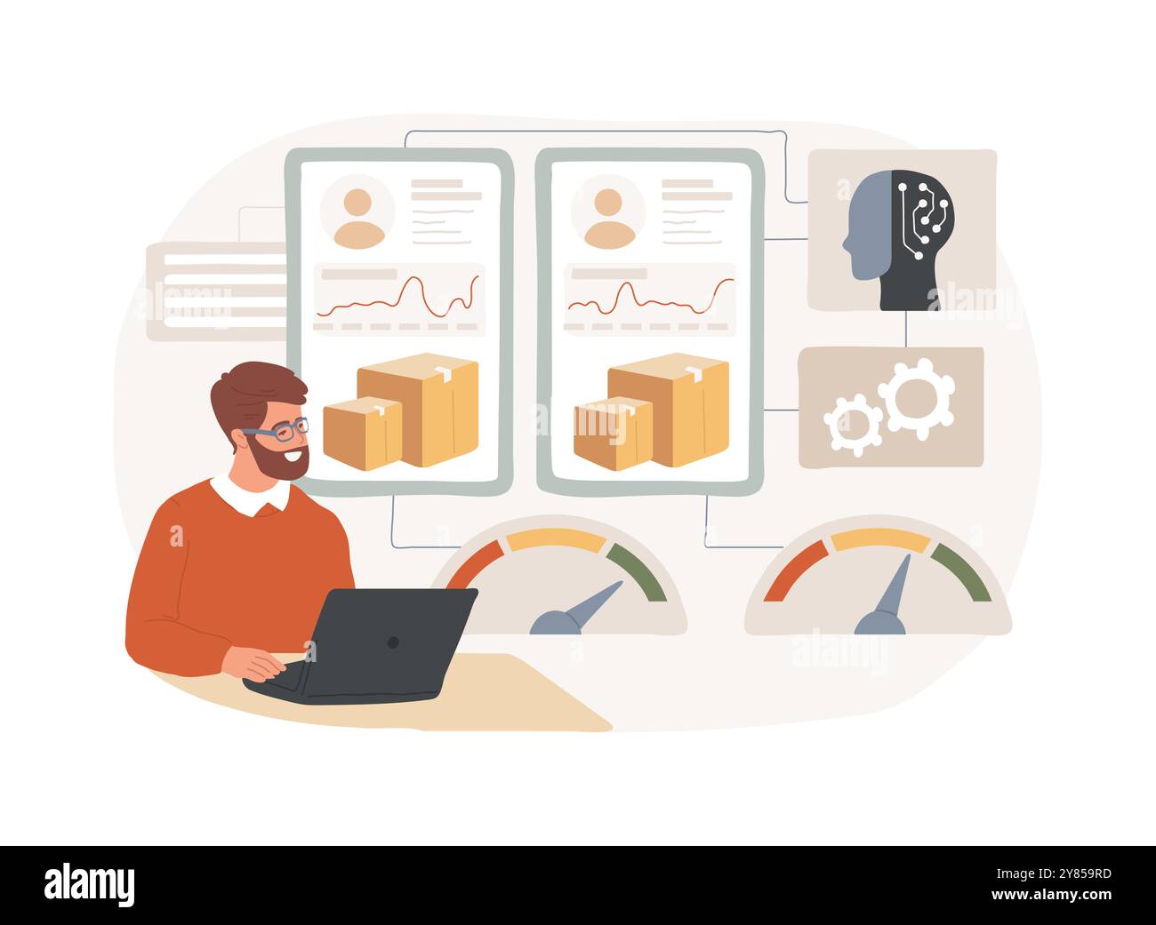 Ai Analyzed Supplier Performance Abstract Concept Vector Illustration Stock Vector Image And Art