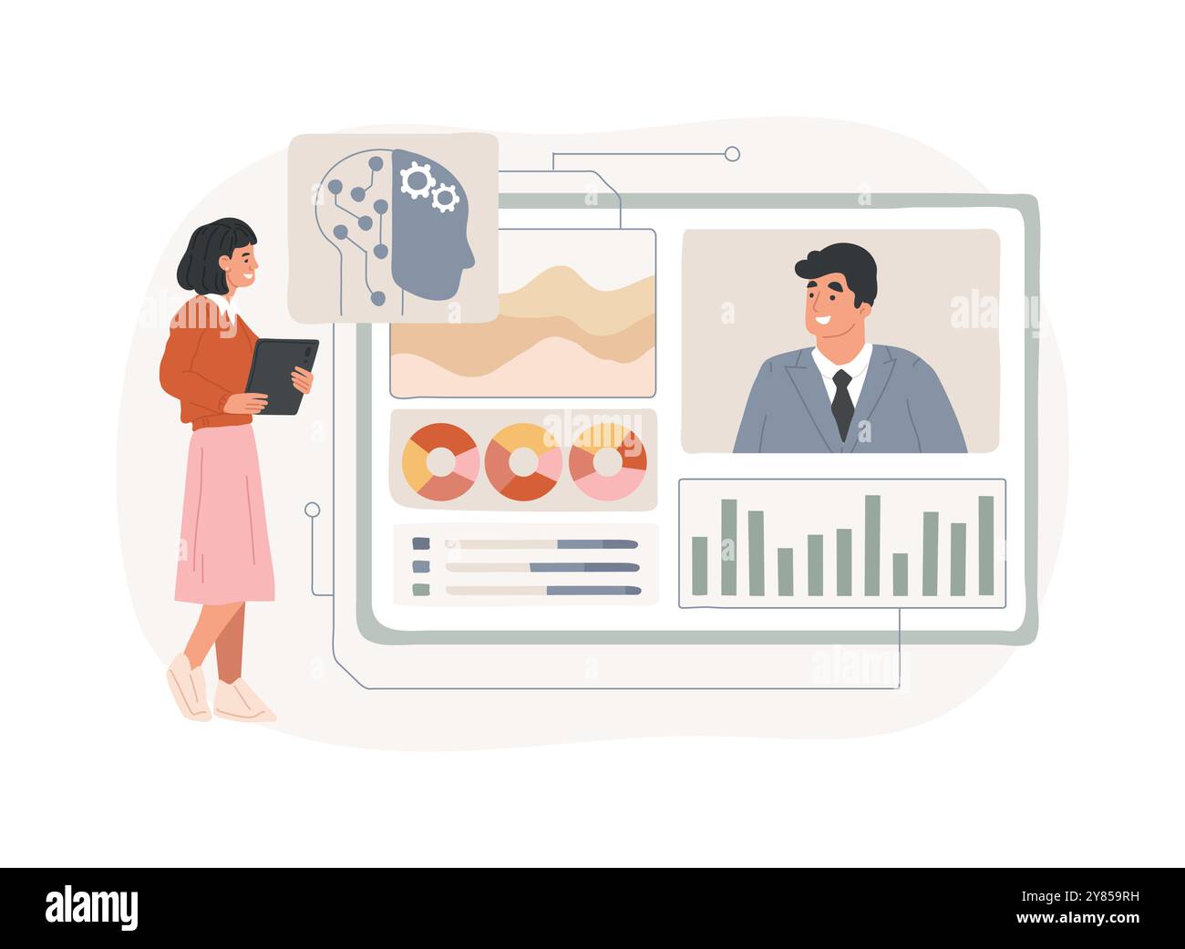 Ai Optimized Hr Data Analytics Abstract Concept Vector Illustration Stock Vector Image And Art Alamy