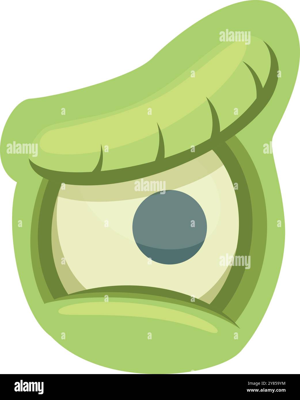 Green monster eye cartoon icon. Undead creature Stock Vector Image ...