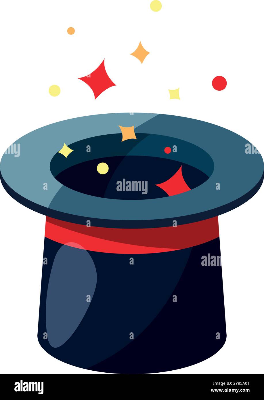 Magic top hat. Magician show trick cartoon icon Stock Vector Image & Art - Alamy