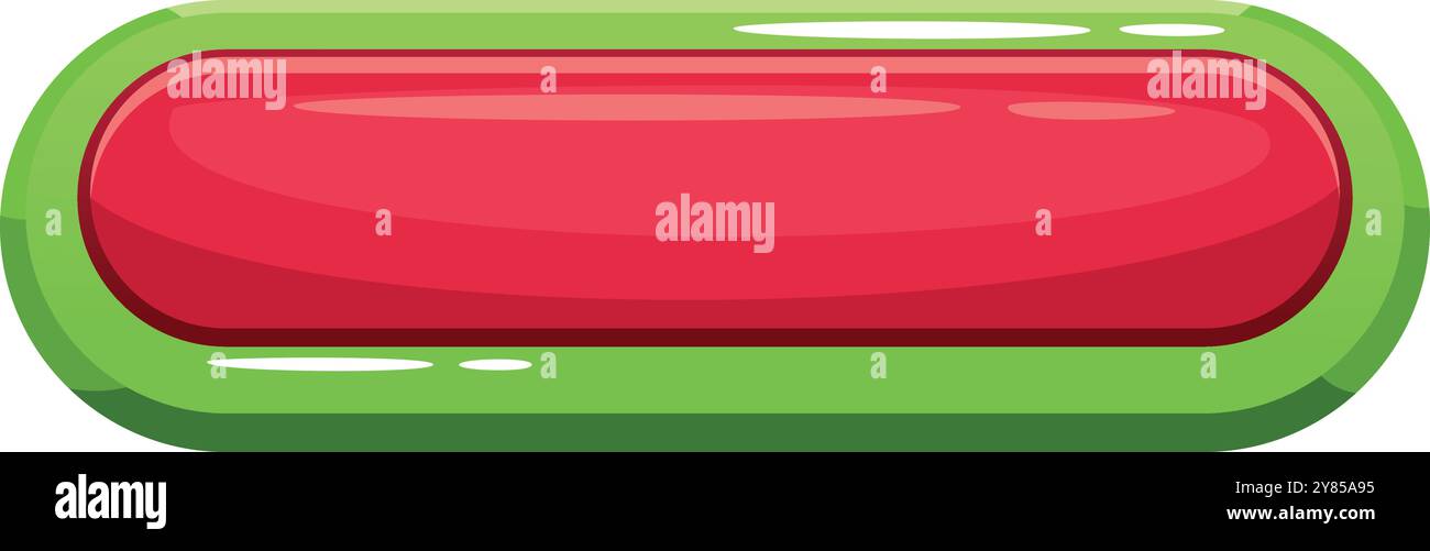 Red green button in bright game interface style Stock Vector Image ...