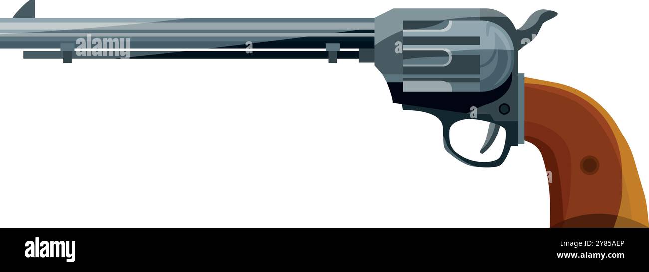 Revolver cartoon icon. Hand gun. Retro weapon Stock Vector Image & Art ...