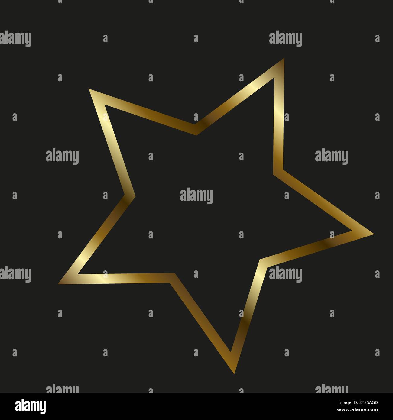 Gold star frame used in quality rating icons, symbols for rating ...