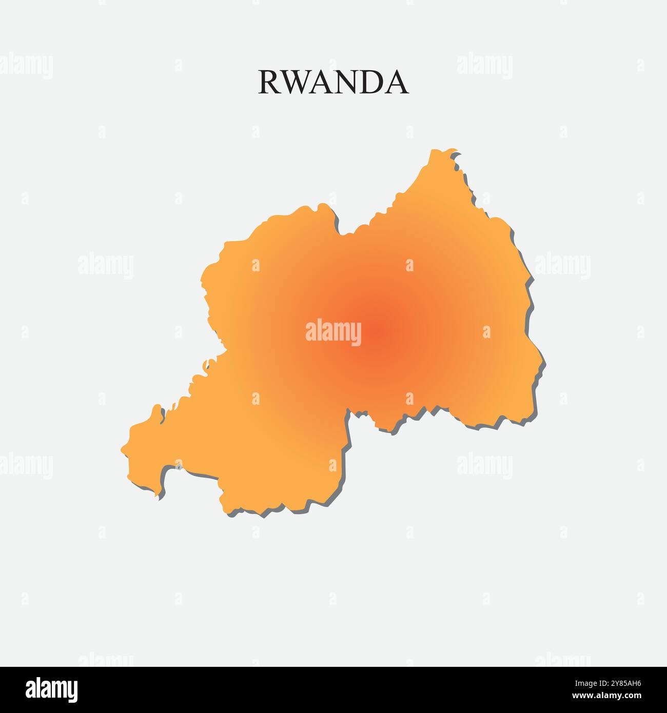 High detailed map of Rwanda Stock Vector Image & Art - Alamy