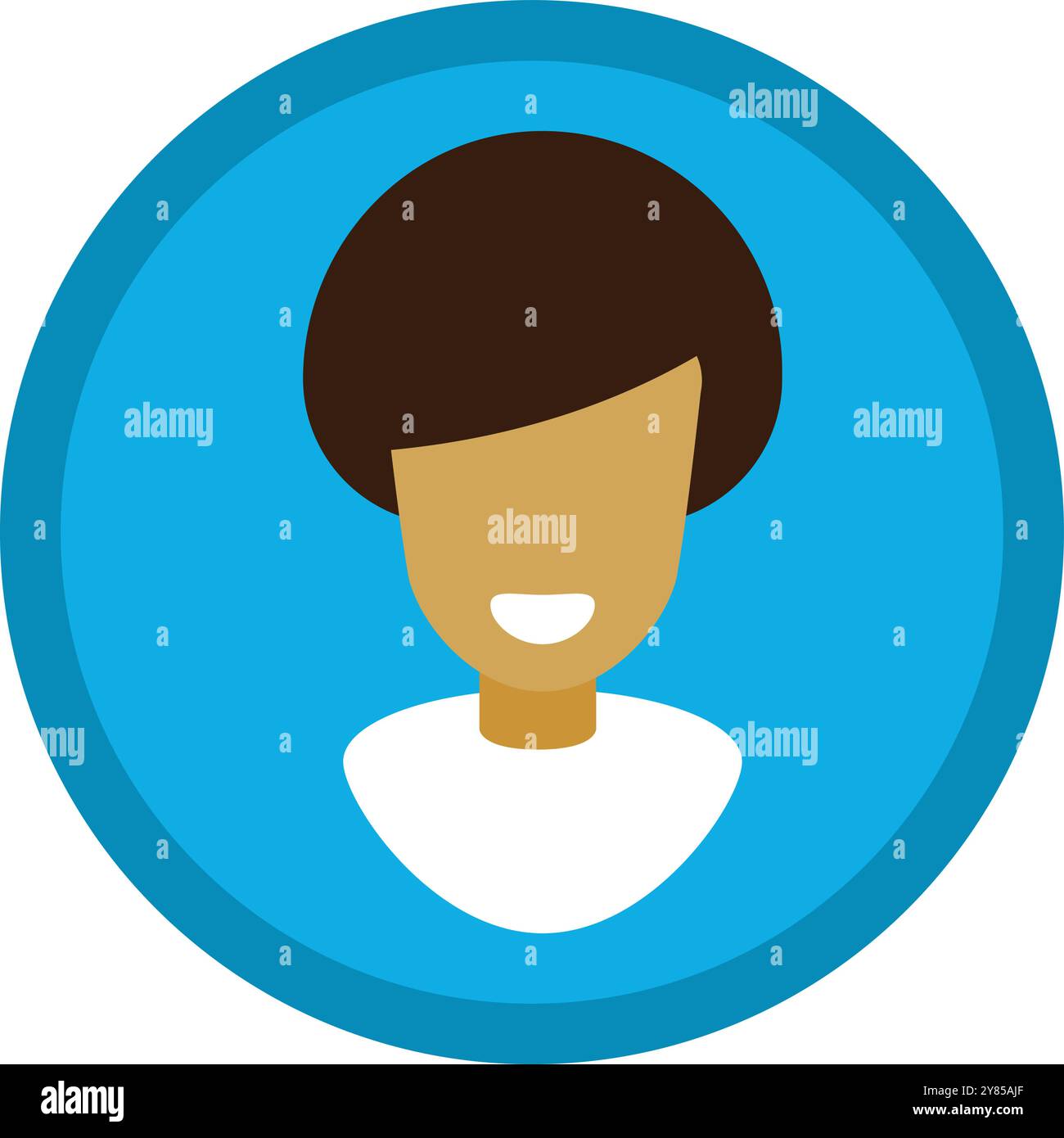 Woman avatar. Generic female color profile picture Stock Vector Image ...