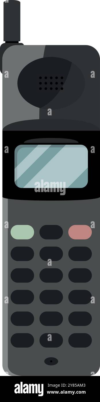 Radio telephone cartoon icon. Mobile technology equipment Stock Vector ...