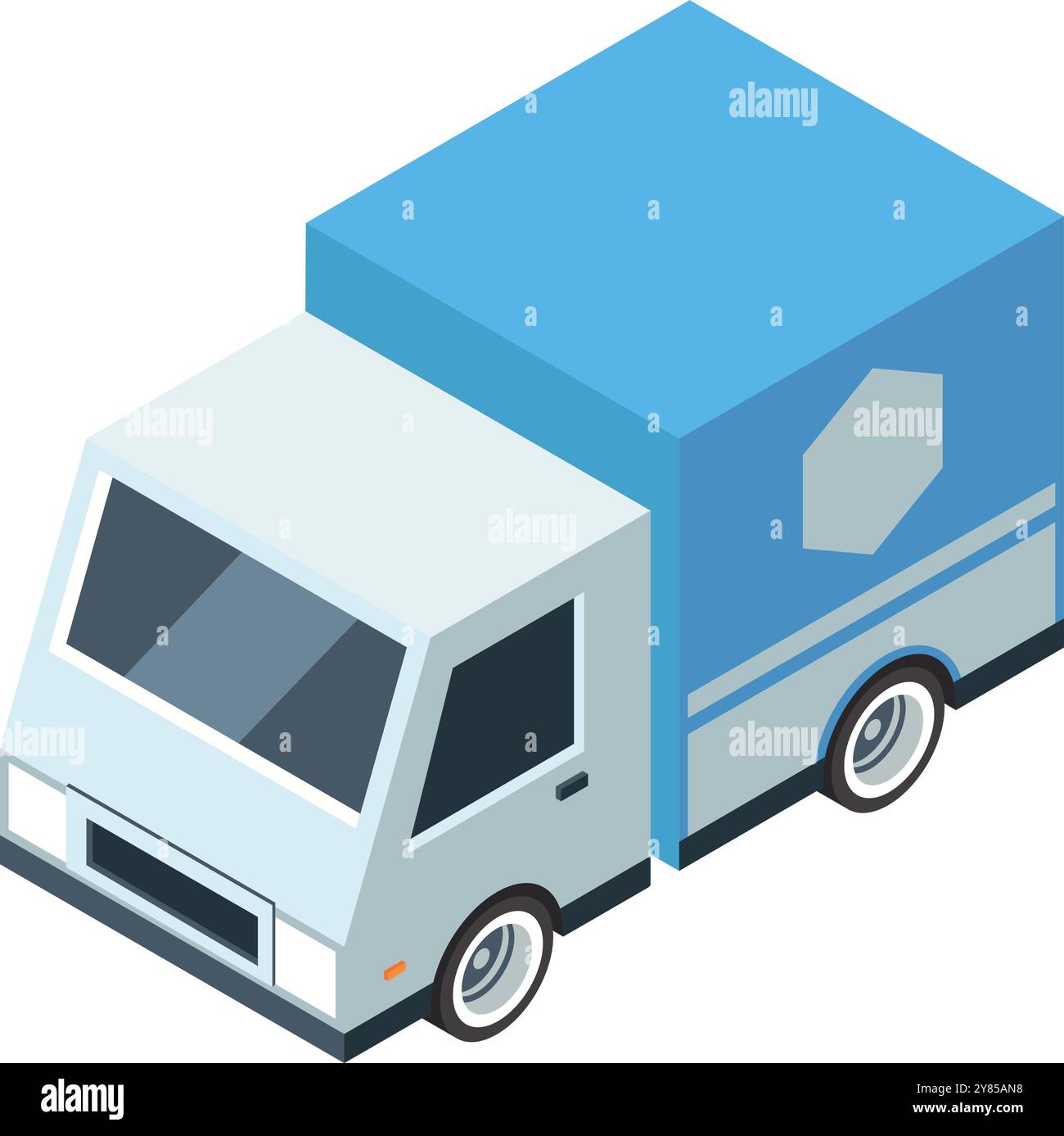 Box truck isometric icon. Cargo transport symbol Stock Vector Image ...