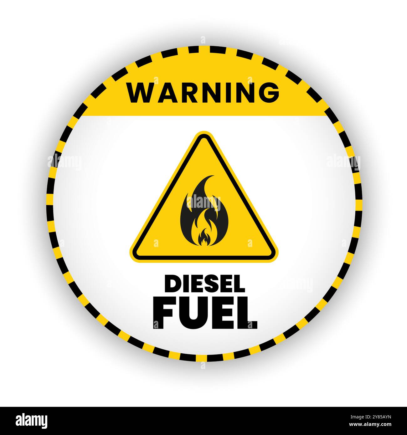 A warning sign of diesel fuel banners, sign, symbol, caution mark ...