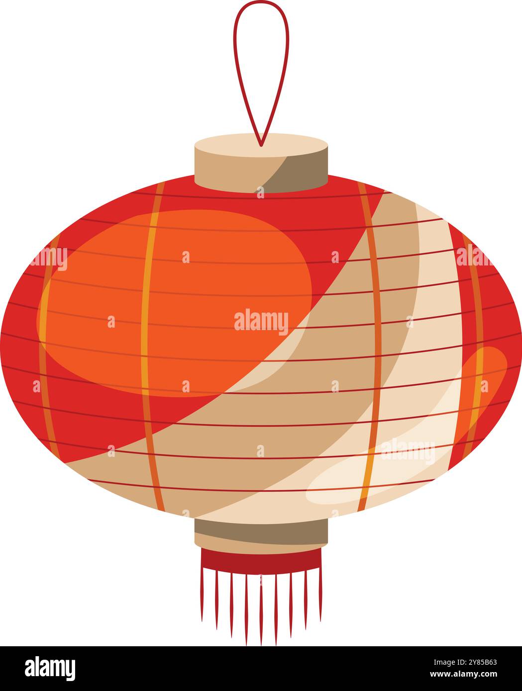 Chinese lantern cartoon icon. Festival light symbol Stock Vector Image ...