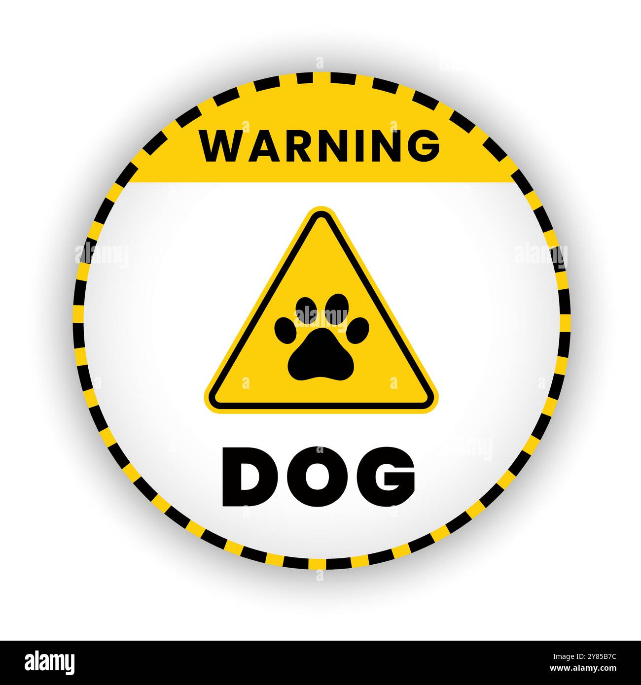 A bewared of dogs, sign, symbol, caution mark vector illustration ...
