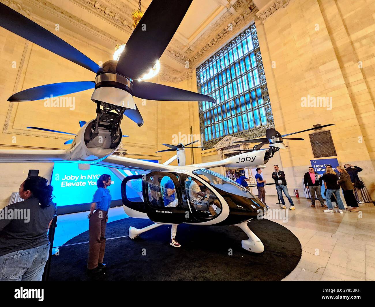 New York City, United States. 02nd Oct, 2024. Joby aviation aircraft on ...