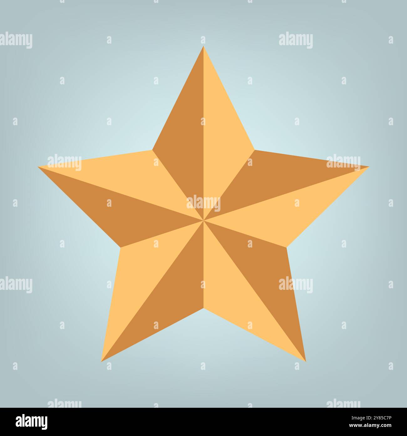 Gold 5 angles star used in quality rating icons, symbols for rating ...