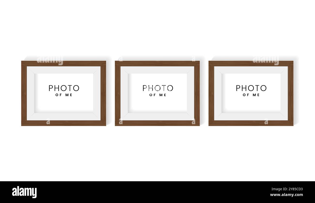 Three realistic photo frame mock up design, modern mock up for wall art ...
