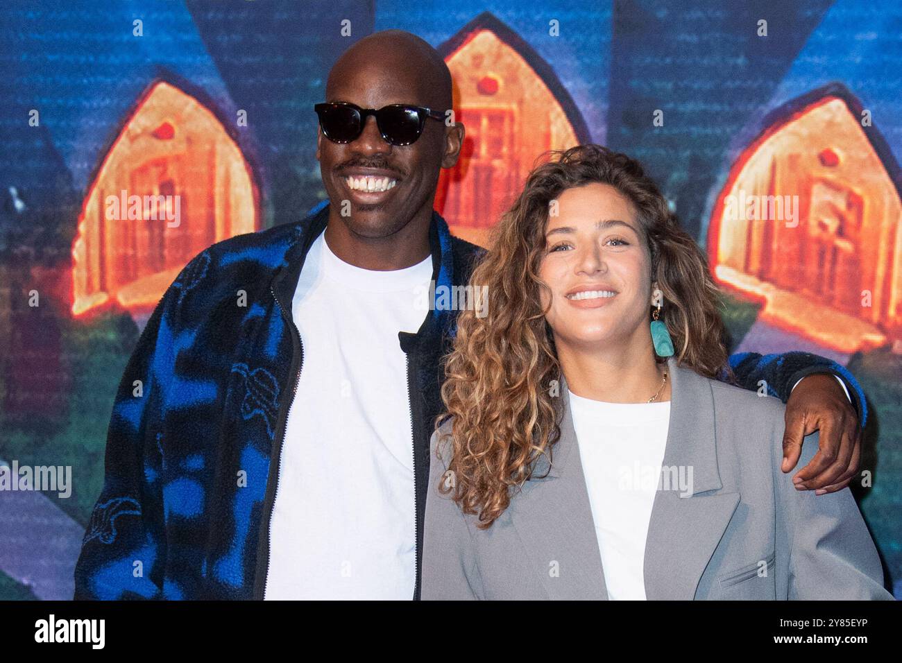Jean-Pascal Zadi and Manon Azem attending the Loups Garous Premiere at ...