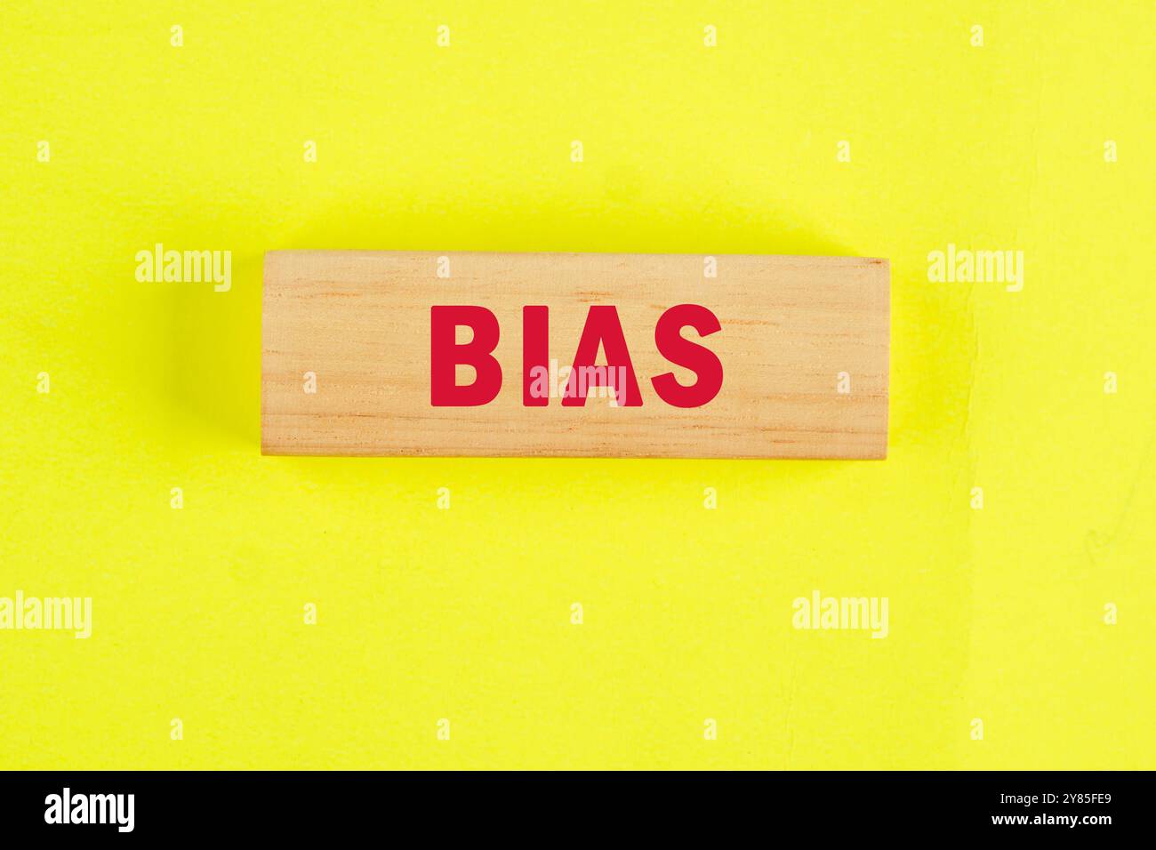 Concept of facts and biases. A word BIAS written on wooden blocks with ...