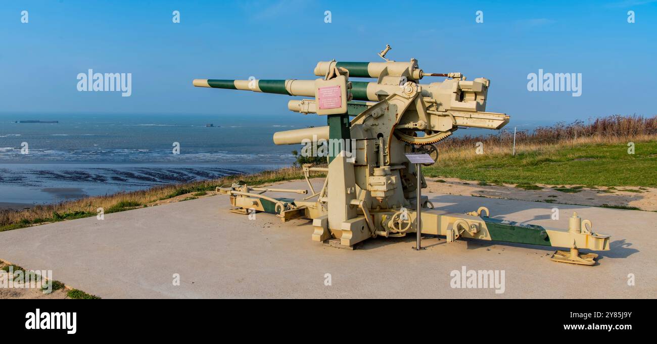 German 88mm Gun at Arromanches-Les-Bains in Normandy, France Stock ...